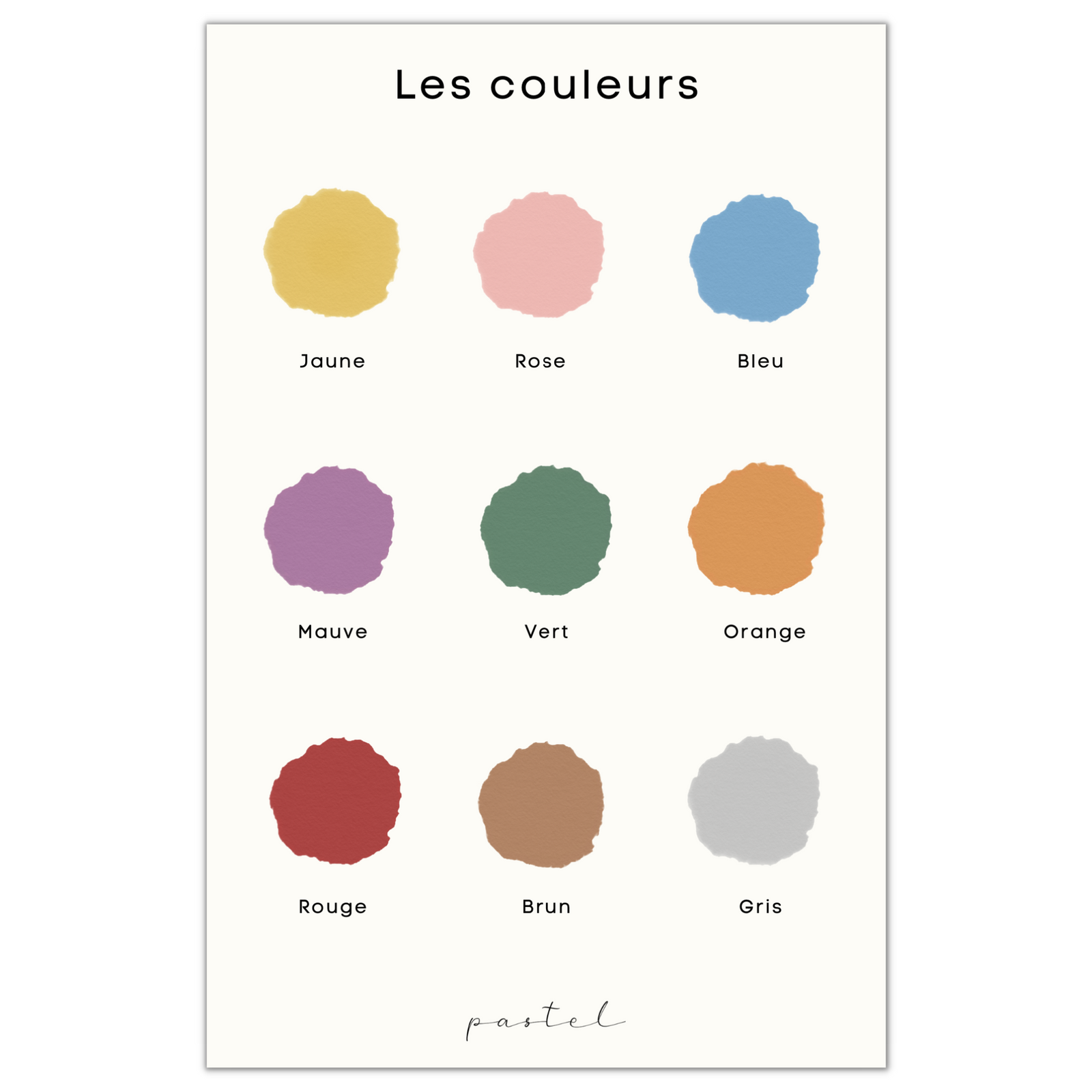 Affiche éducative & décorative "Couleurs"