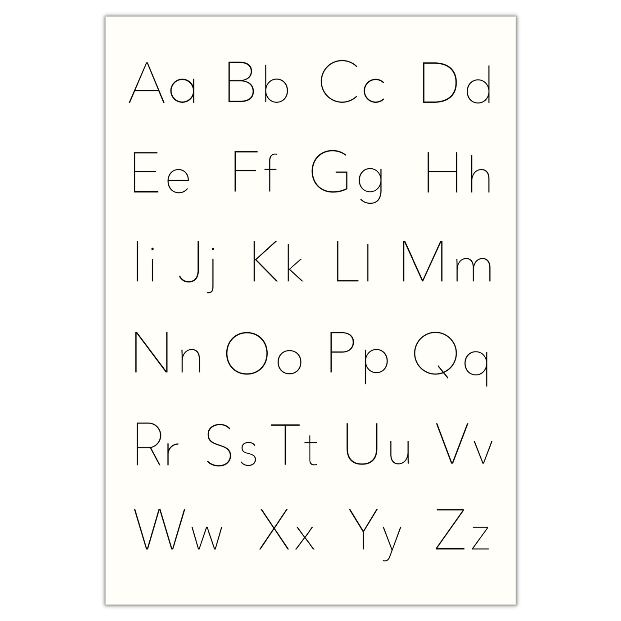 Decorative & Educational Poster "Uppercase & Lowercase Letters"