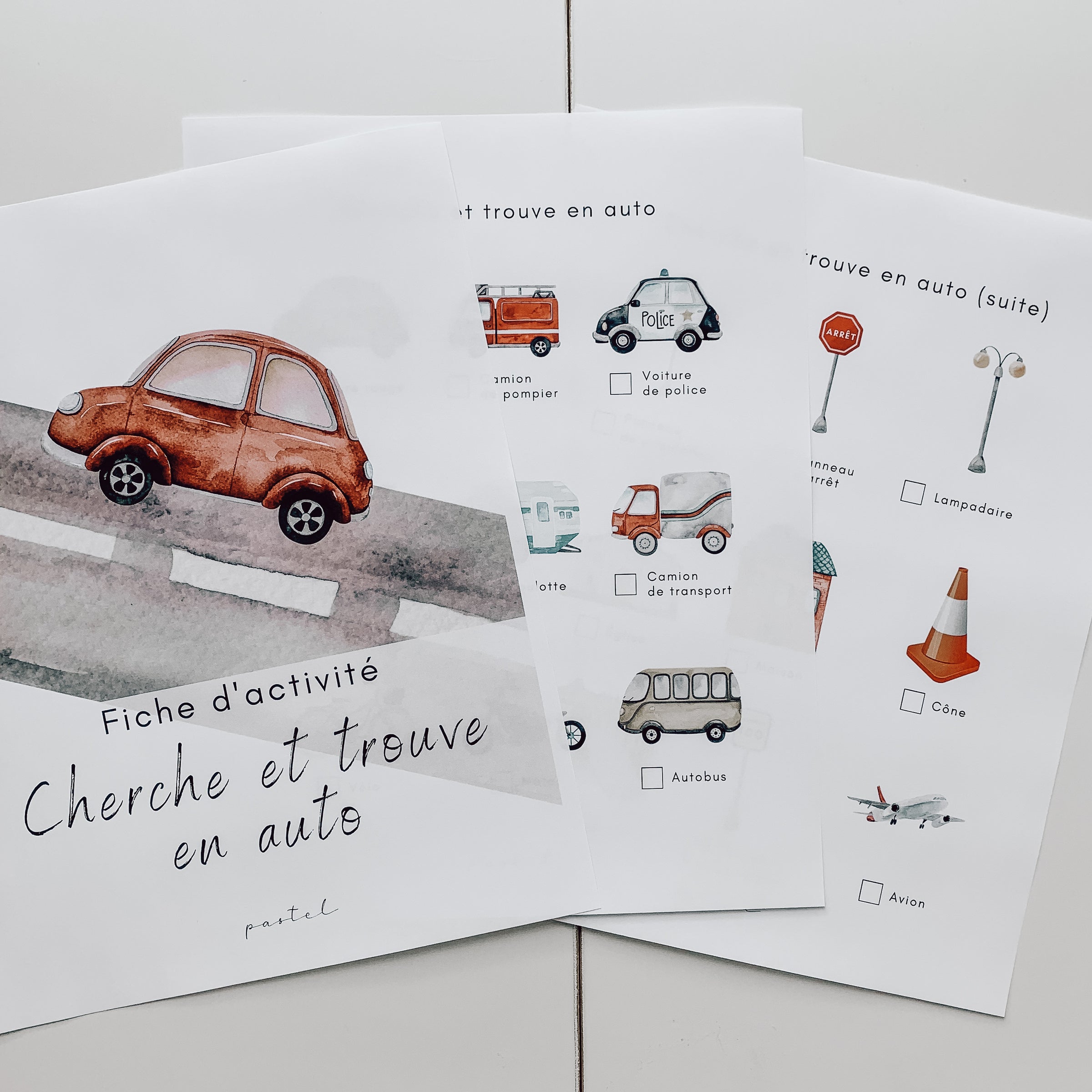 Activité à télécharger - Cherche et trouve en auto